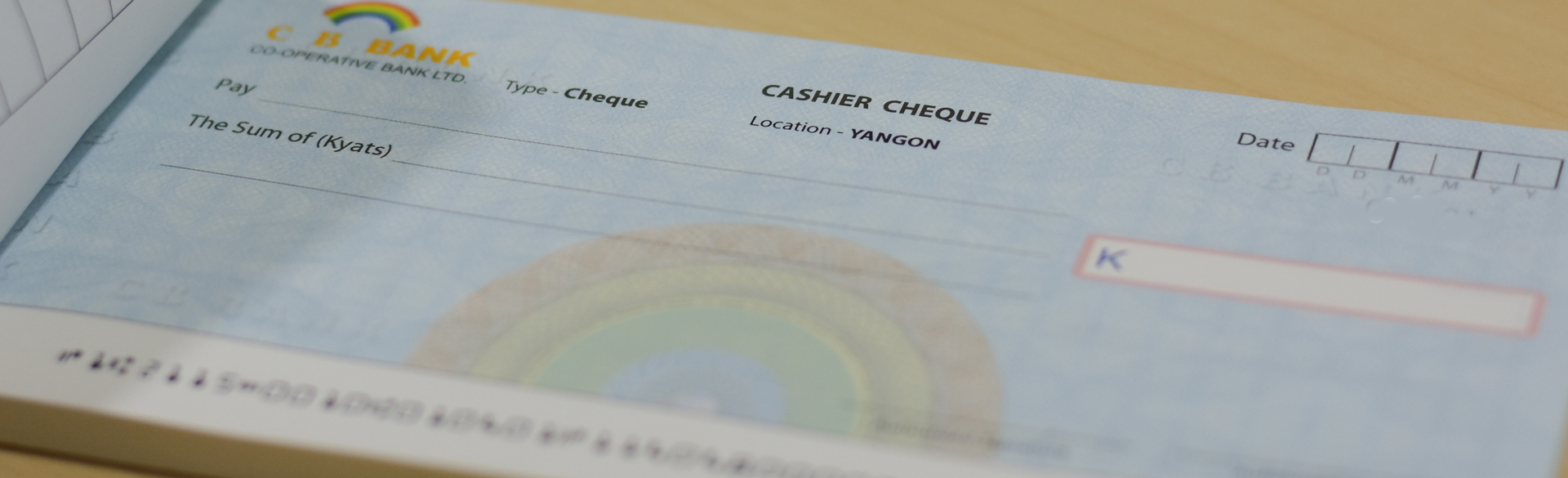 Cashier’s Cheque | CB Bank